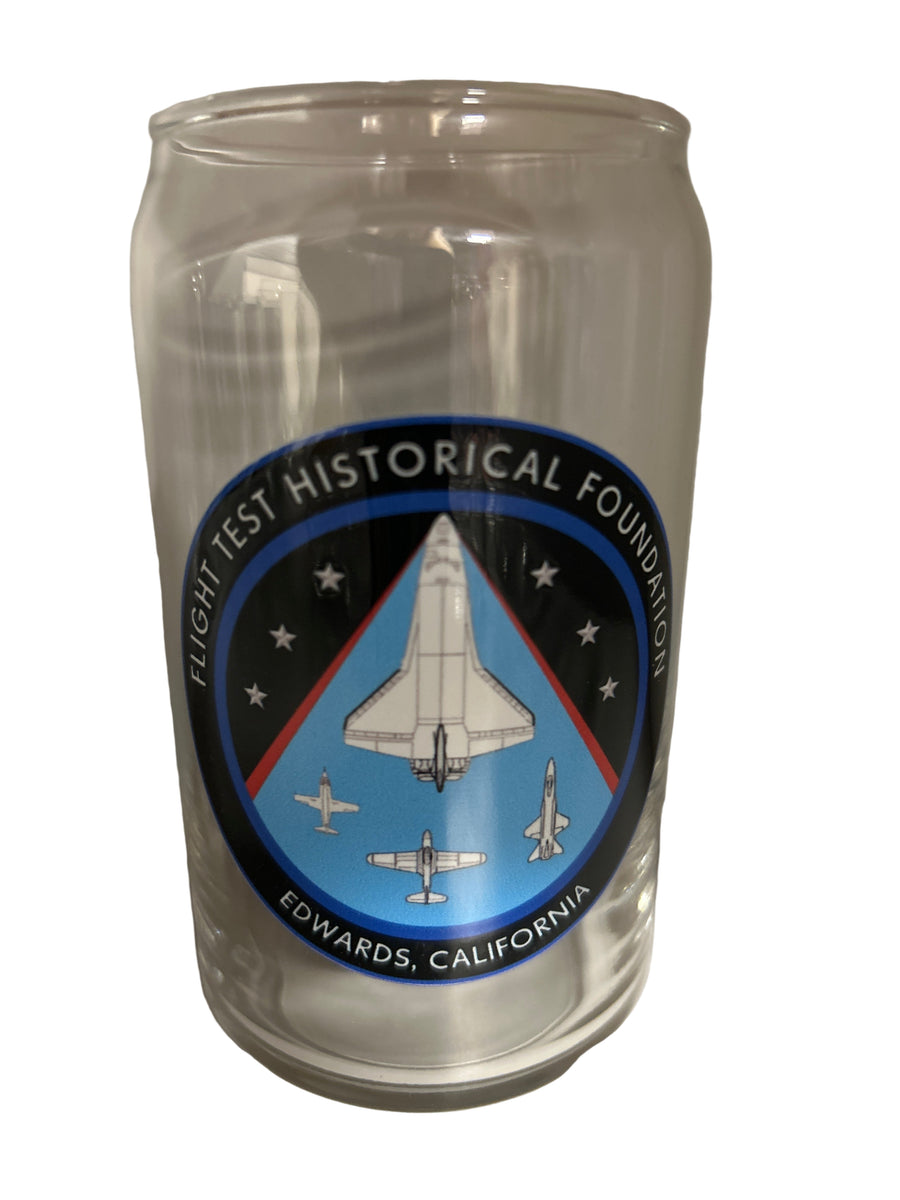 FTHF Can Glass – Flight Test Museum Gift Shop