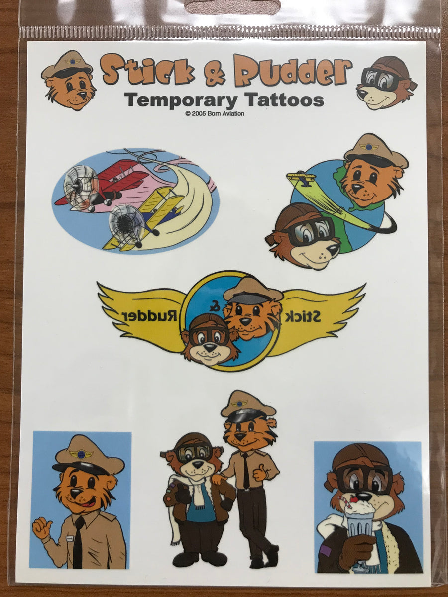Stick & Rudder Temporary Tattoos – Flight Test Museum Gift Shop