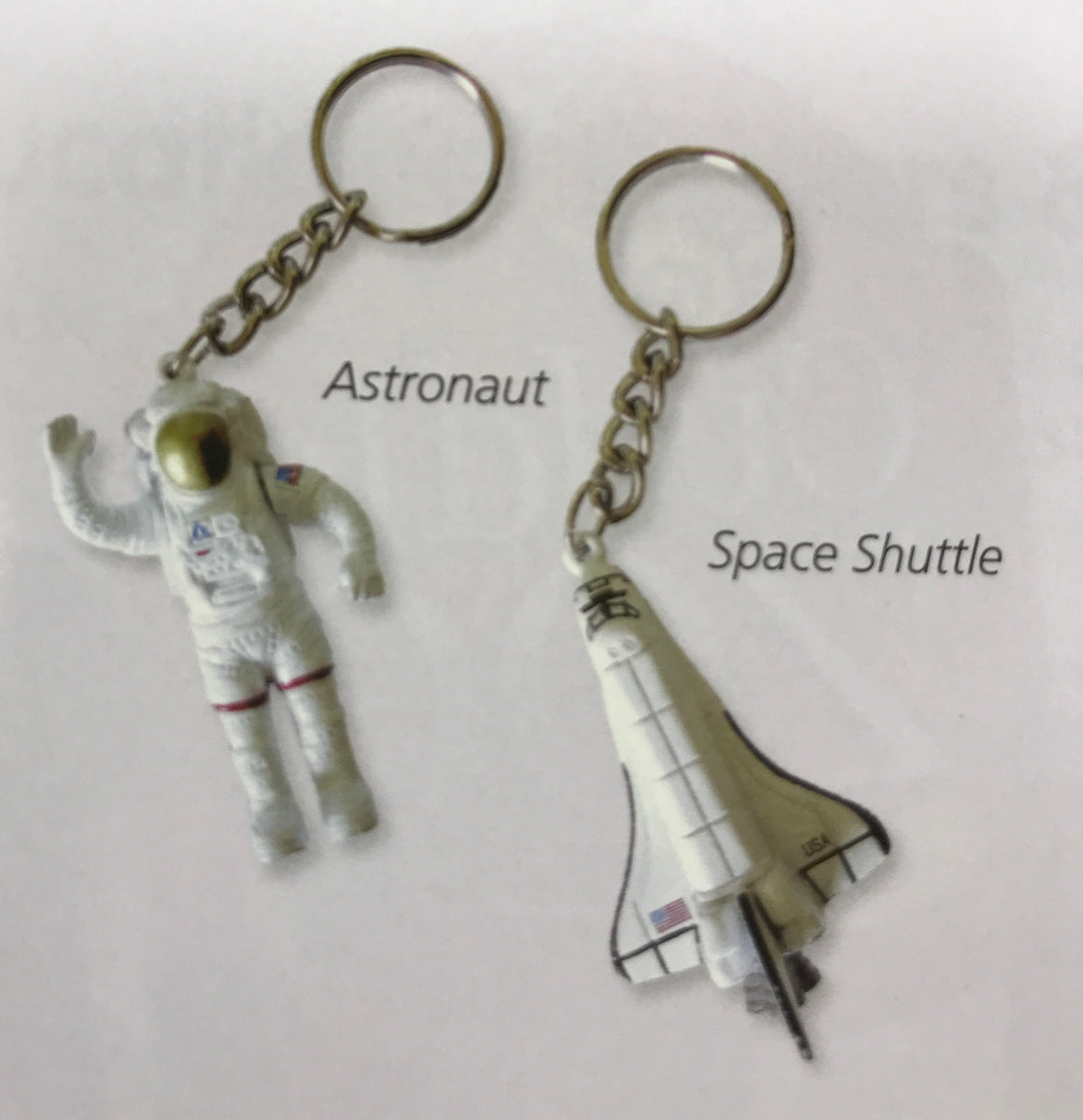 Astronaut or Space Shuttle Keychain – Flight Test Museum Gift Shop